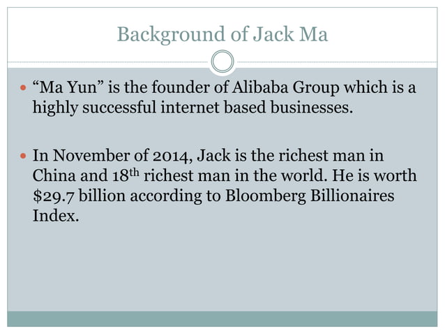 Jack Ma Presentation | PPTX