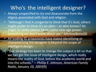 Jack oughton intelligent design is not science | PPTX | Genetics | Science