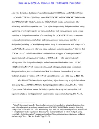Jackpocket v. Lottomatrix fee petition order.pdf