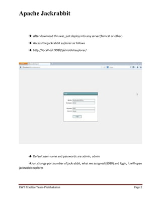 Jackrabbit setup configuration | PDF