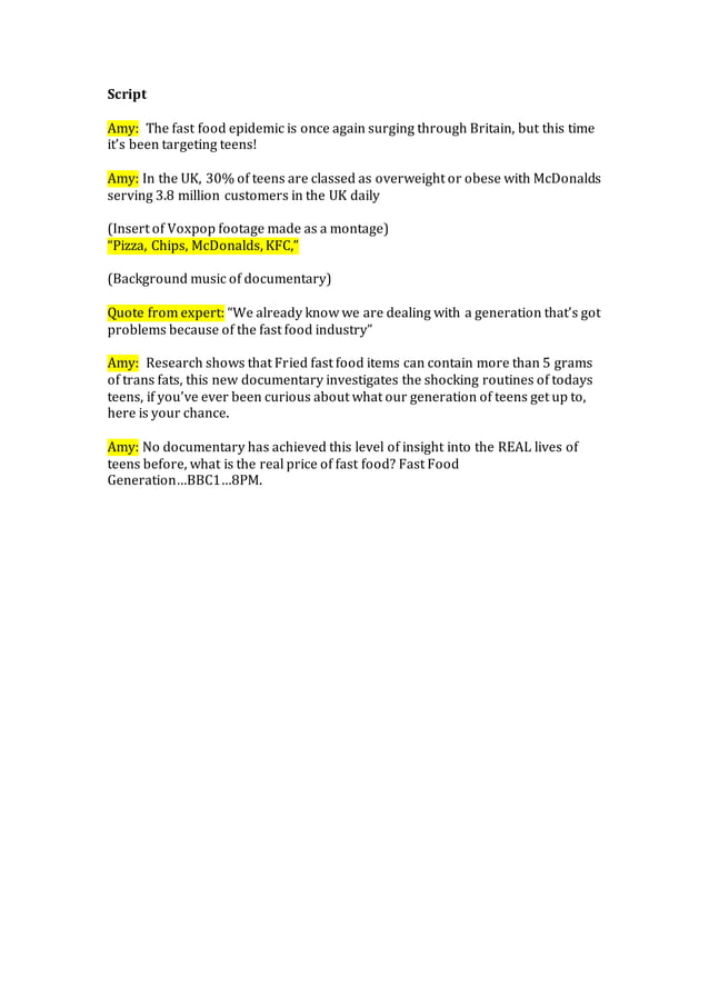 PLANNING - Radio Script | DOCX