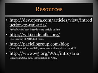 An Introduction to WAI-ARIA | PPT