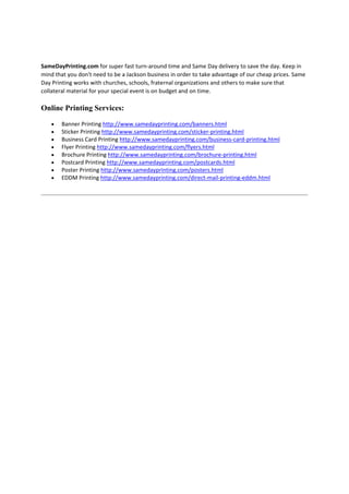 Jackson printing services | PDF