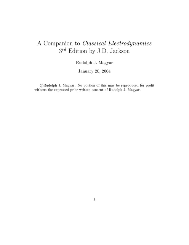 jackson classical electrodynamics solutions - 2004.pdf