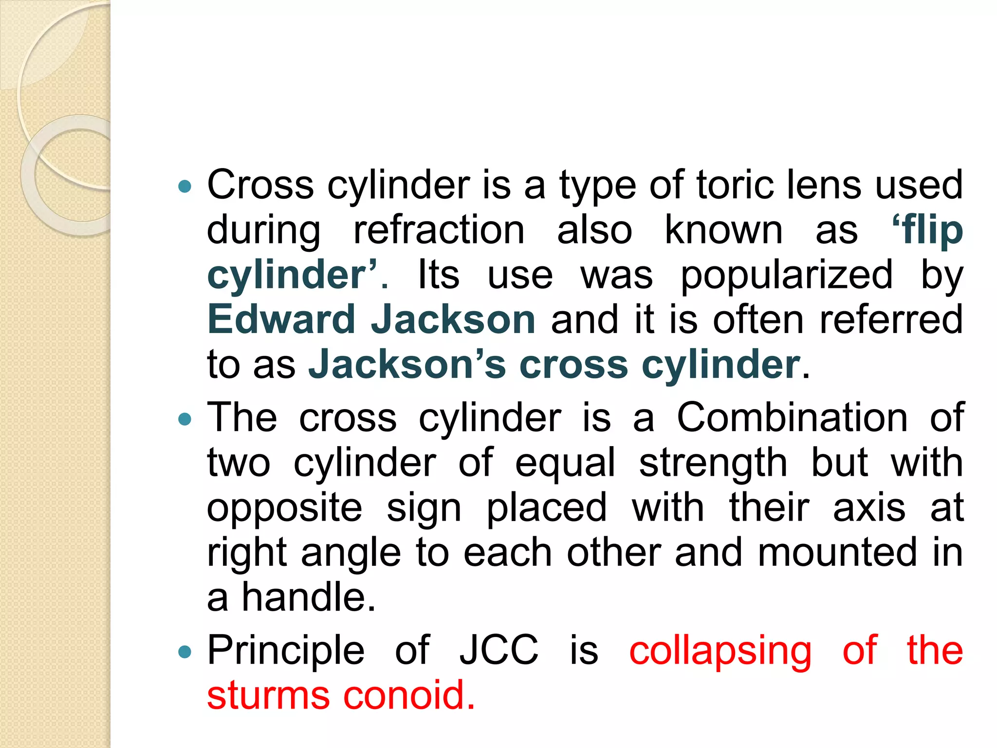 Jackson cross cylinder | PPTX