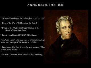 Jacksonian Democracy and 19th c Indian Removal | PPT