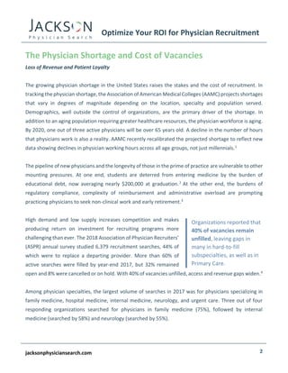 Physician Recruitment: The Cost to Hire and Return on Investment | PDF