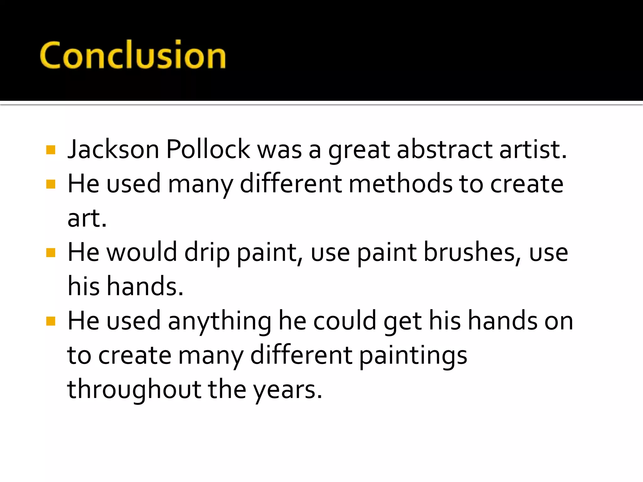Jackson pollock | PPTX