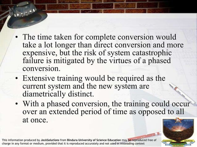 Phased conversion method of implementing new Information Systems ( By ...