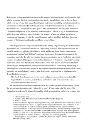 Jack Sparrow & Prince Hamlet, Two Pirates of Note | PDF