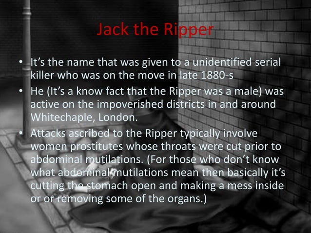 Jack The Ripper | PPTX