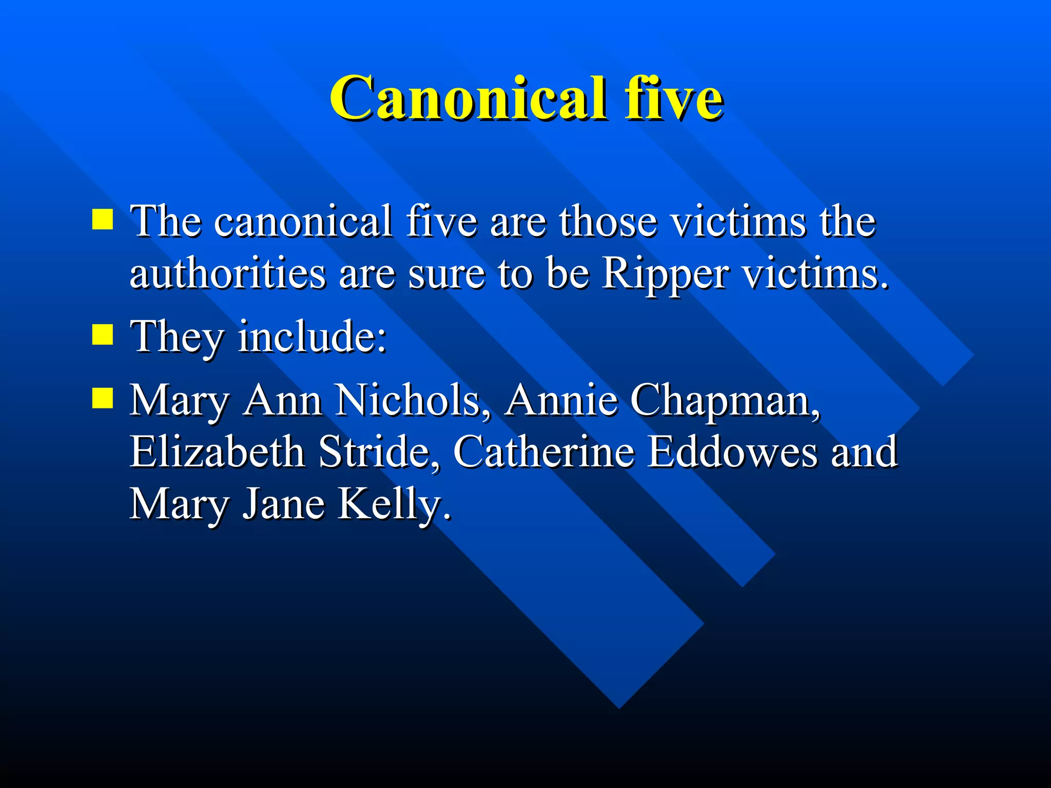 Jack the ripper | PPT