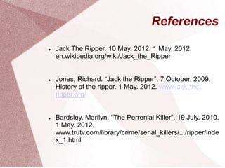 Jack the ripper | PPT