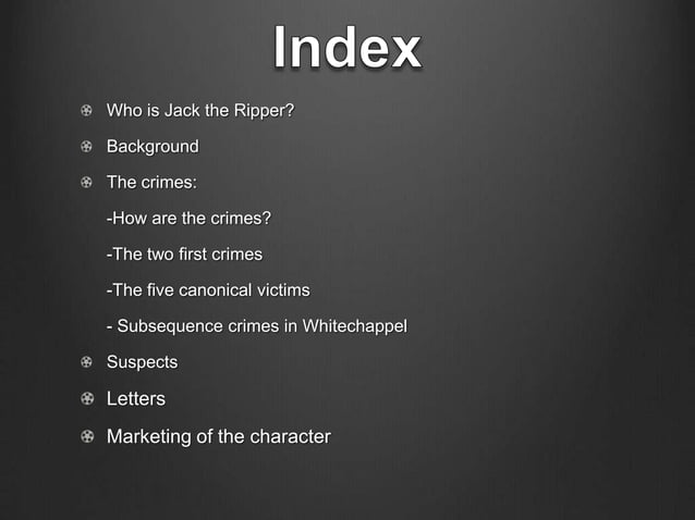 Jack the ripper | PPT