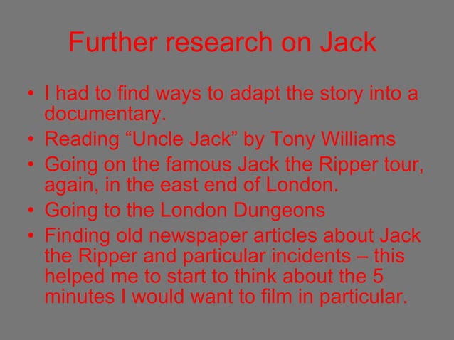 Jack the ripper documentary | PPT