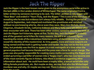 Jack the ripper project | PPTX