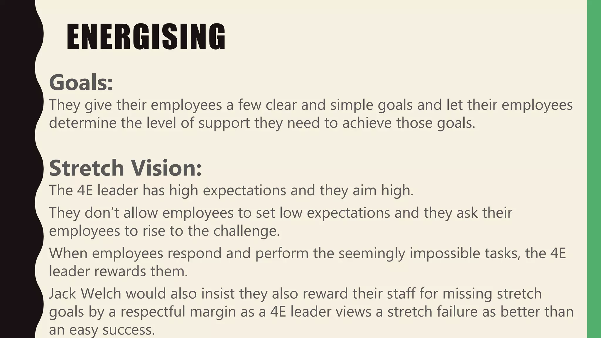 JACK WELCH -THE 4Es OF LEADERSHIP | PPTX