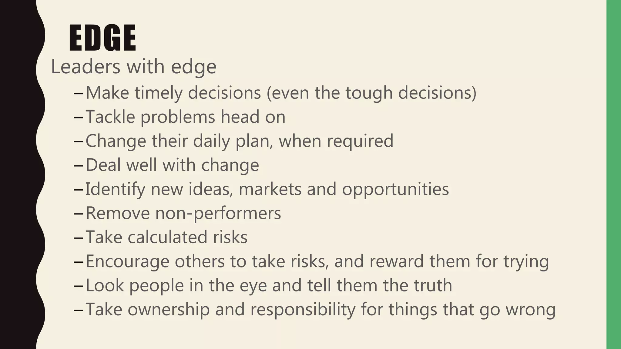 JACK WELCH -THE 4Es OF LEADERSHIP | PPTX