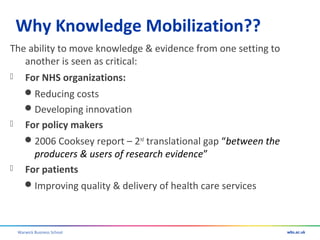 Mobilizing Knowledge to Improve Health and Social Care - Approaches and ...