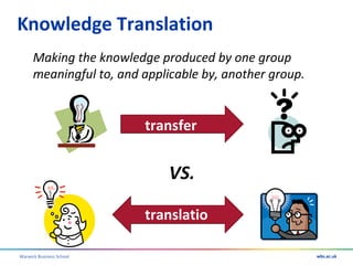 Mobilizing Knowledge to Improve Health and Social Care - Approaches and ...
