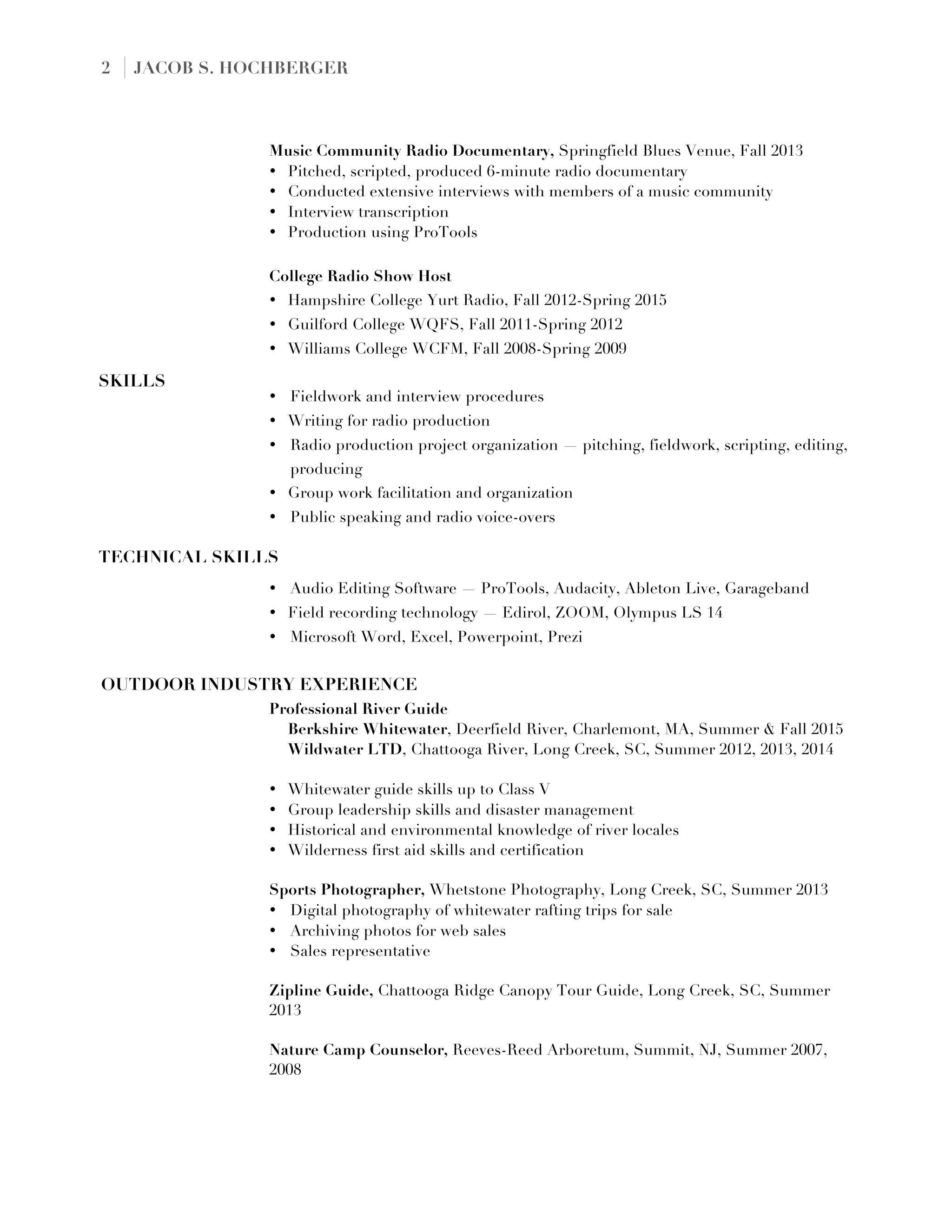 Jacob Hochberger Resume | PDF