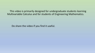 Jacobian solved examples (2019) | PPTX