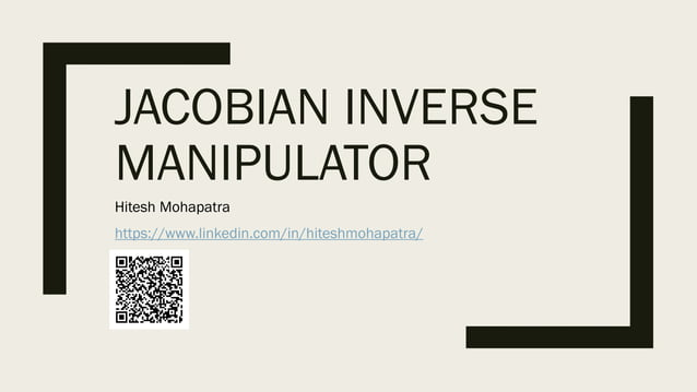 Jacobian inverse manipulator | PDF