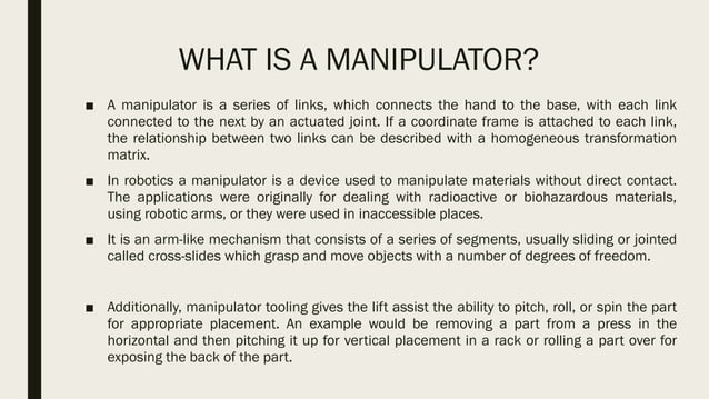 Jacobian inverse manipulator | PDF