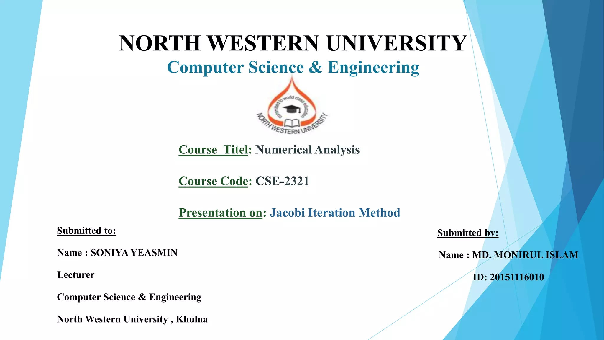 Jacobi Iteration Method Ppt 0649