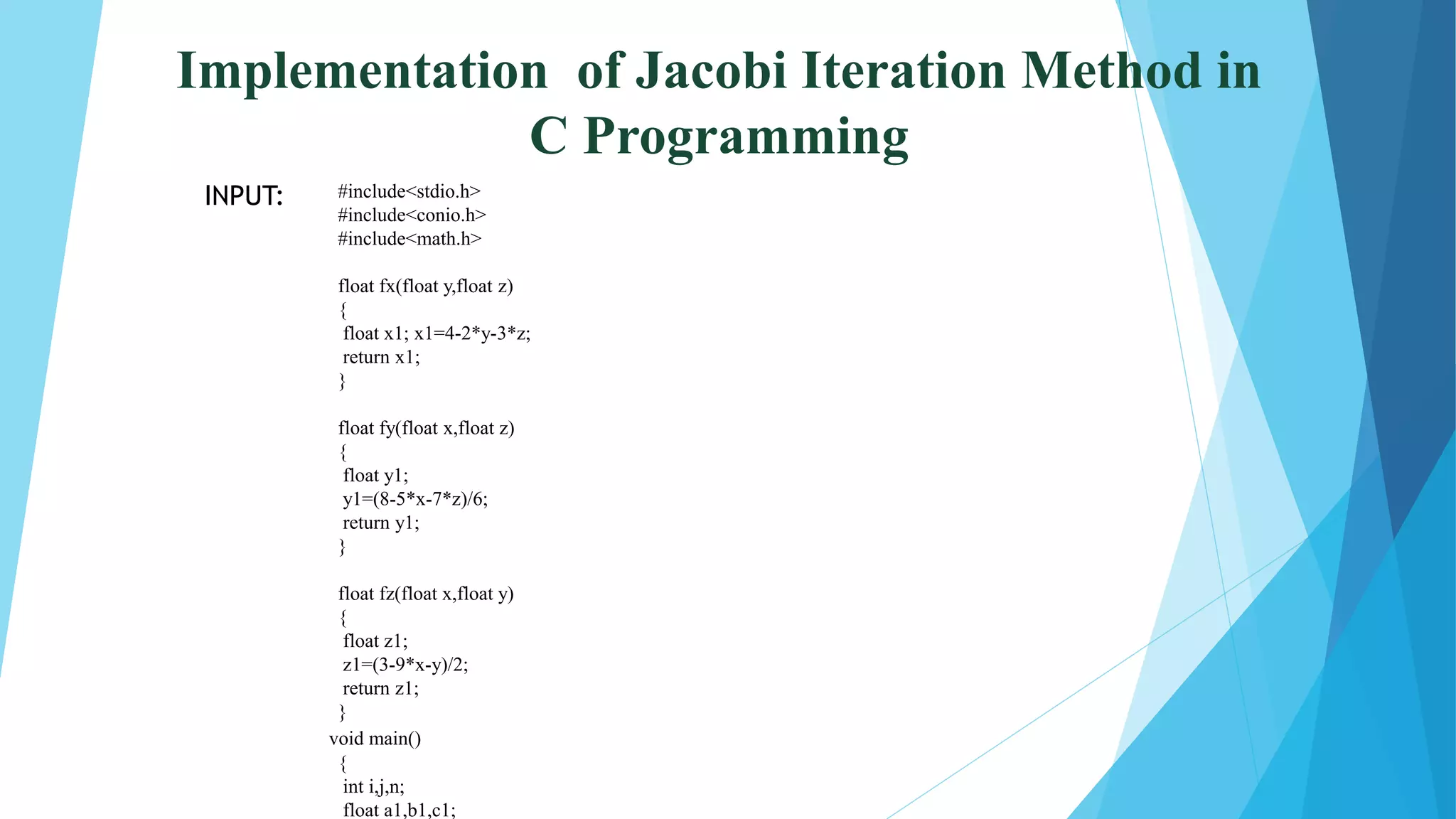 Jacobi Iteration Method Pptx Web Development Internet
