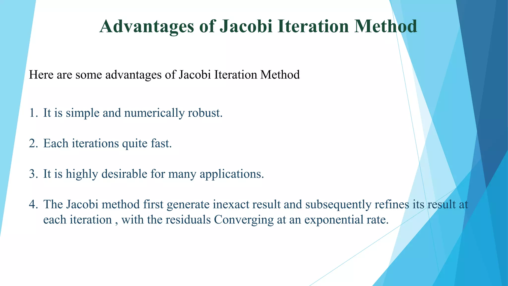 Jacobi Iteration Method Pptx Web Development Internet 8080