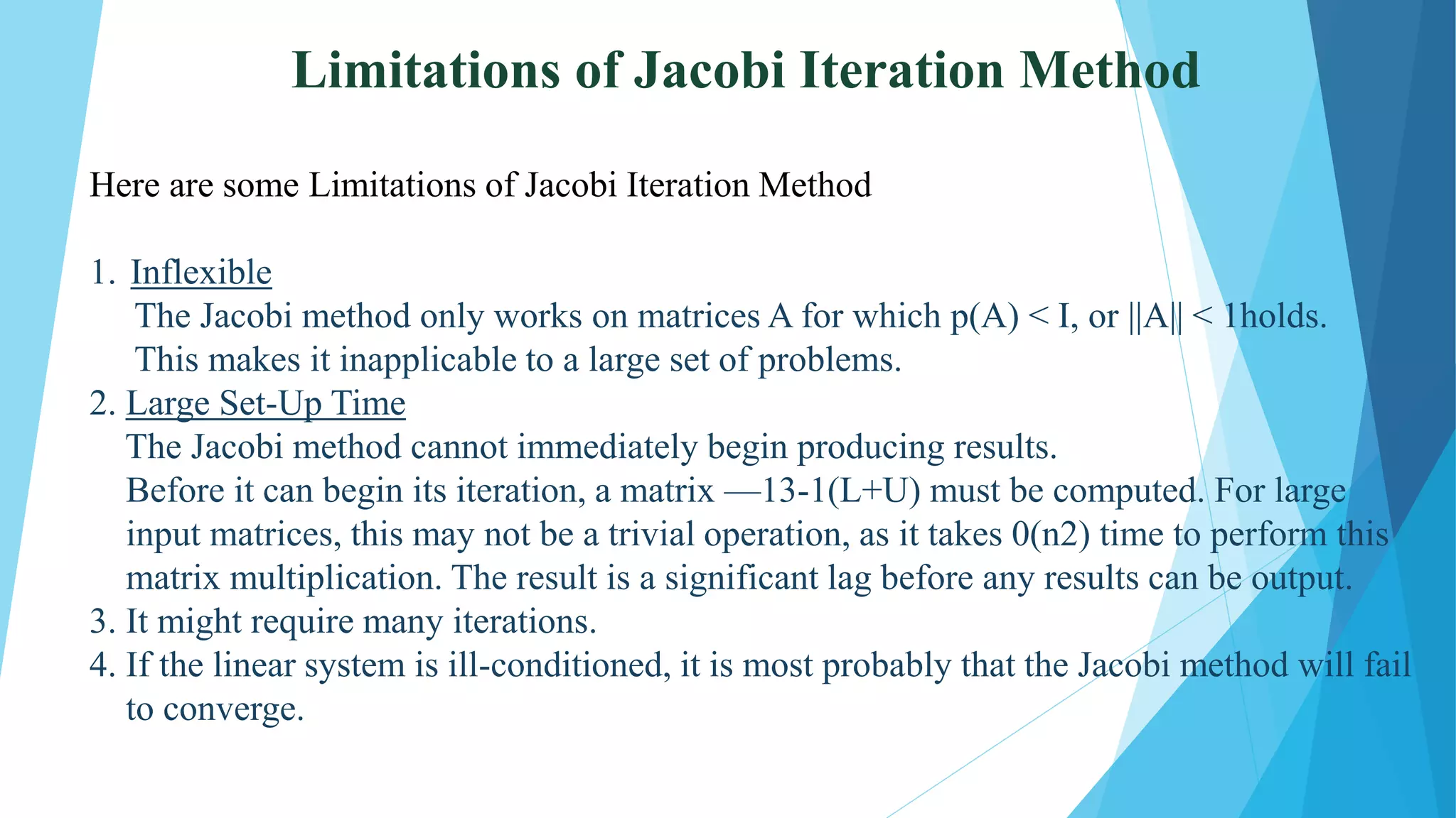 Jacobi Iteration Method Pptx Web Development Internet