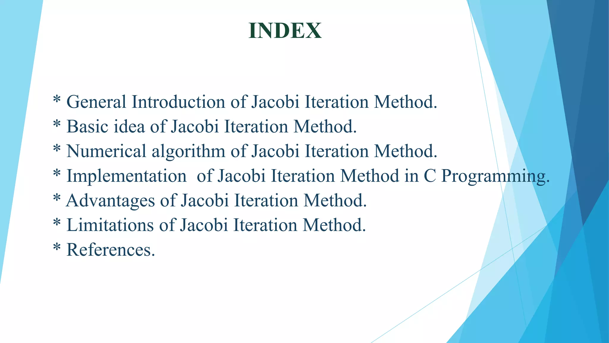 Jacobi iteration method | PPTX