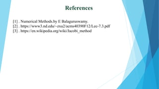 Jacobi iteration method | PPTX