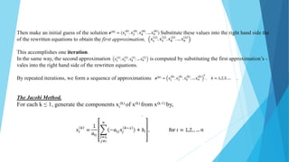 Jacobi iteration method | PPTX