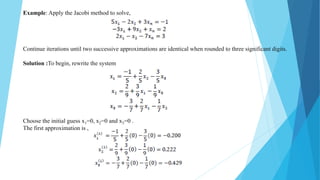 Jacobi iteration method | PPTX