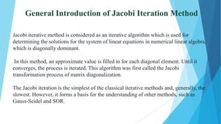 Jacobi iteration method | PPT
