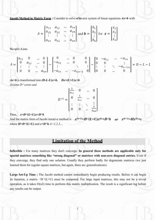 Jacobi iterative method | PPTX