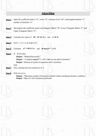 Jacobi iterative method | PPTX