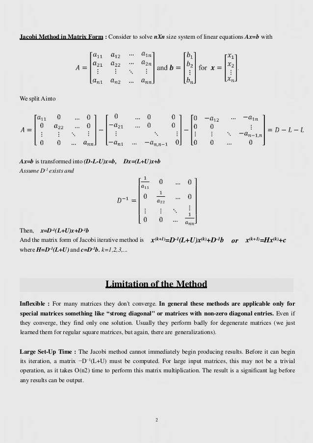 Jacobi Iterative Method 