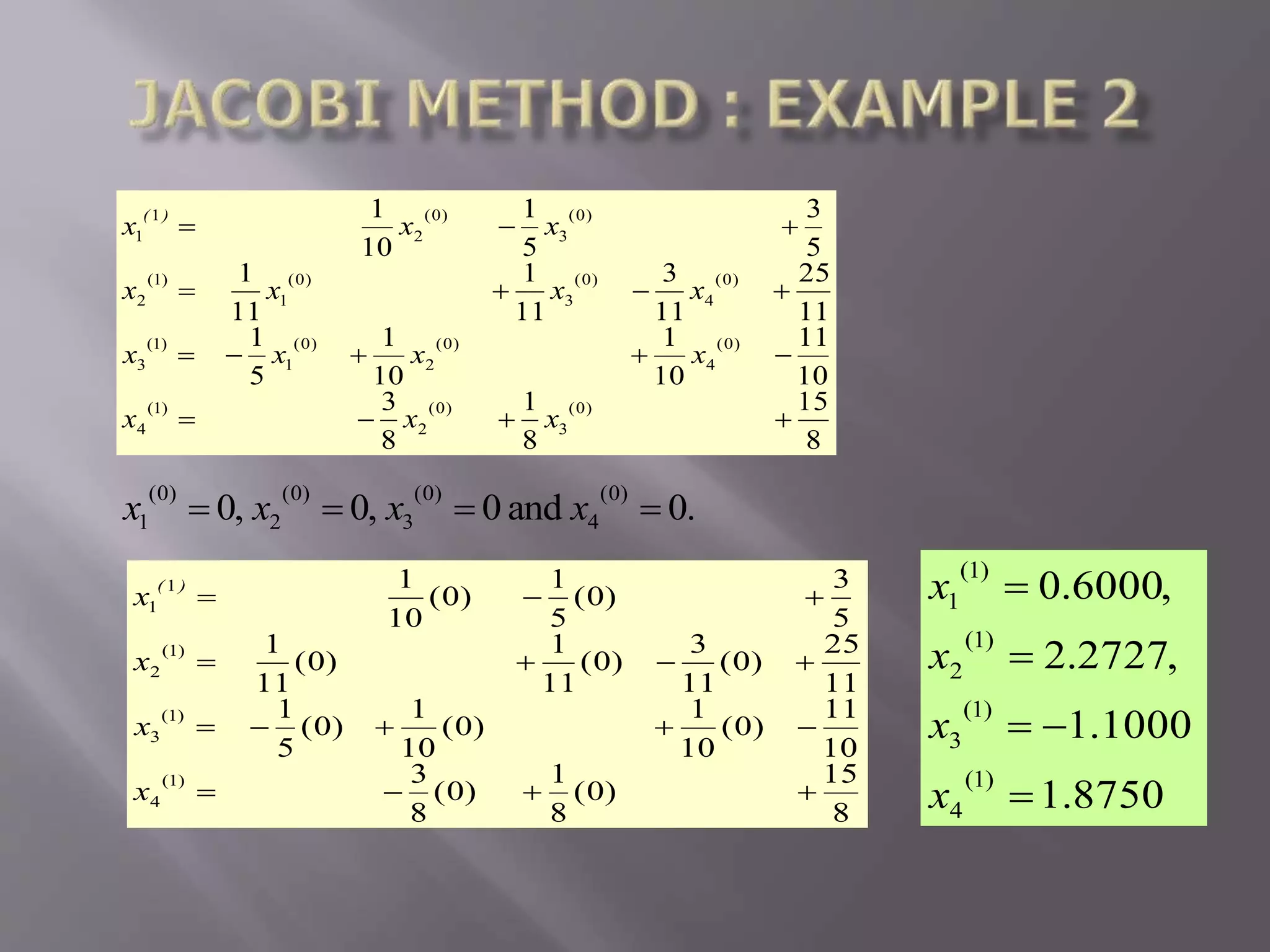 Jacobi method | PPTX