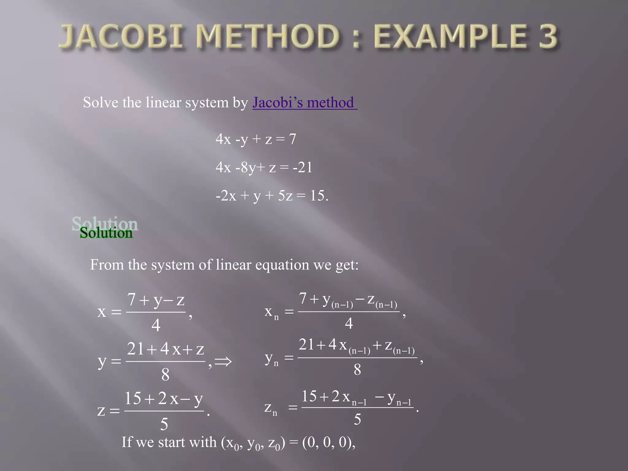 Jacobi method | PPTX