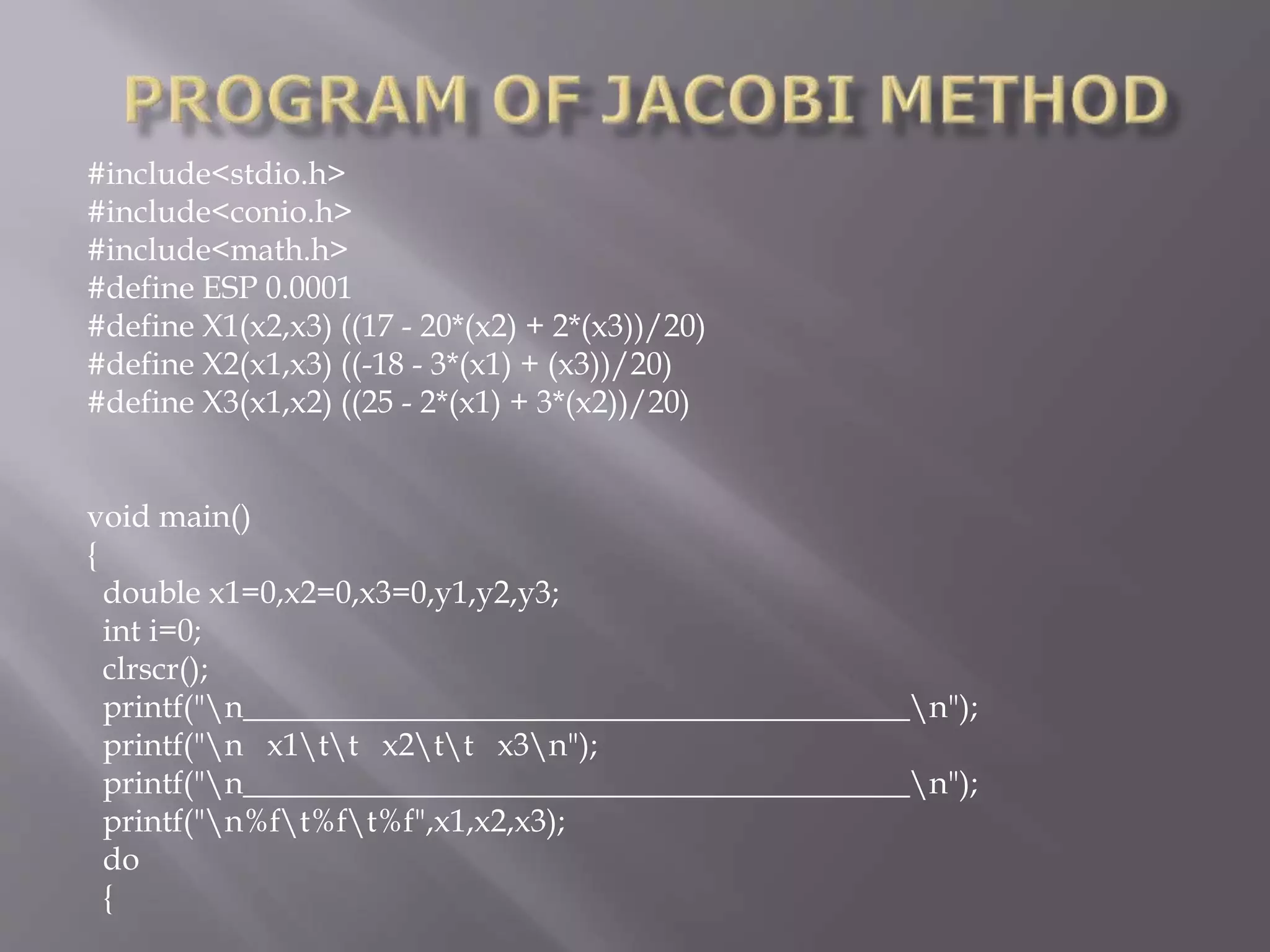 Jacobi method | PPTX
