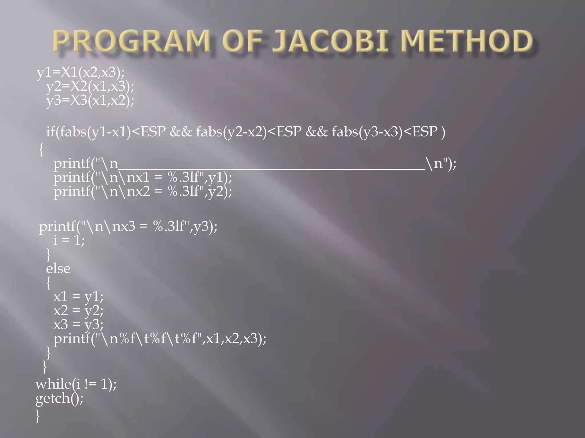 Jacobi method | PPTX