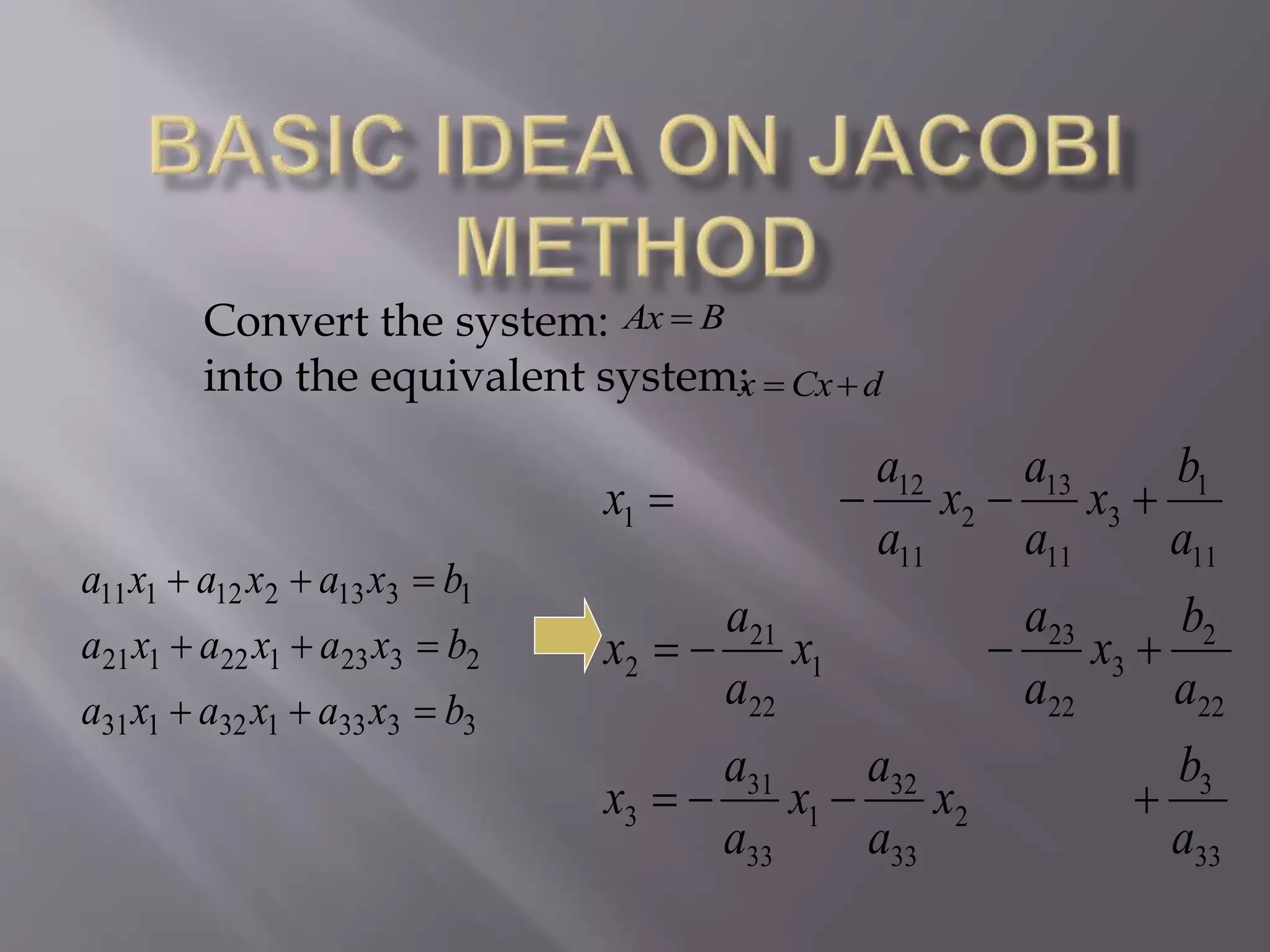 Jacobi method | PPTX