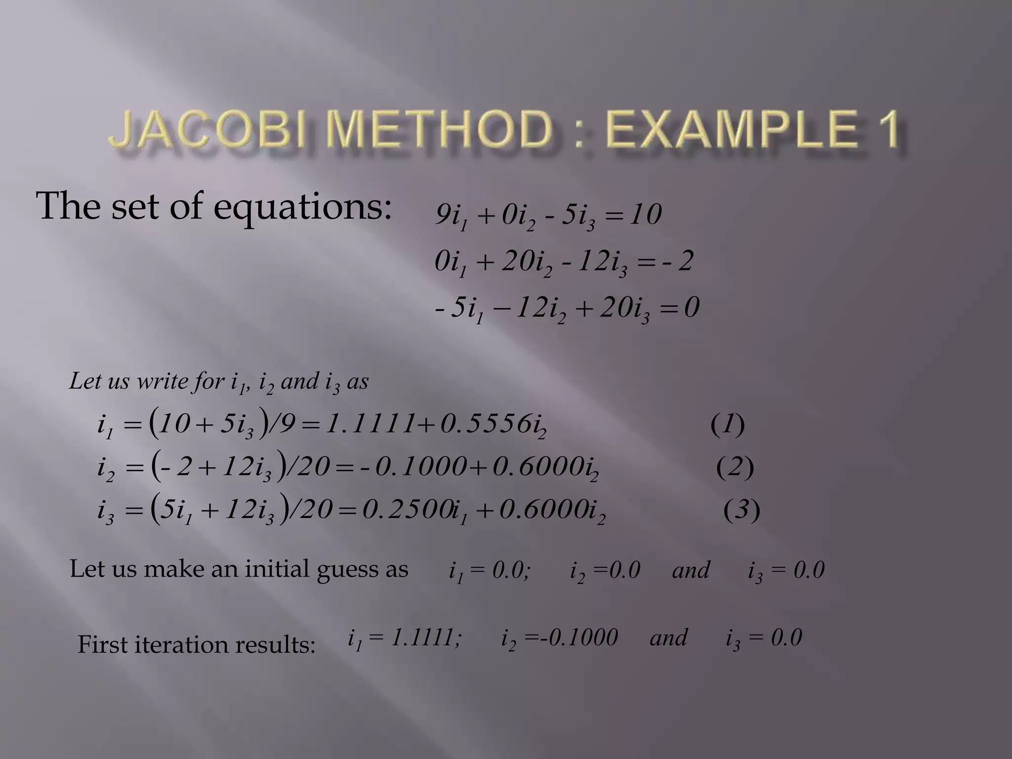 Jacobi method | PPTX