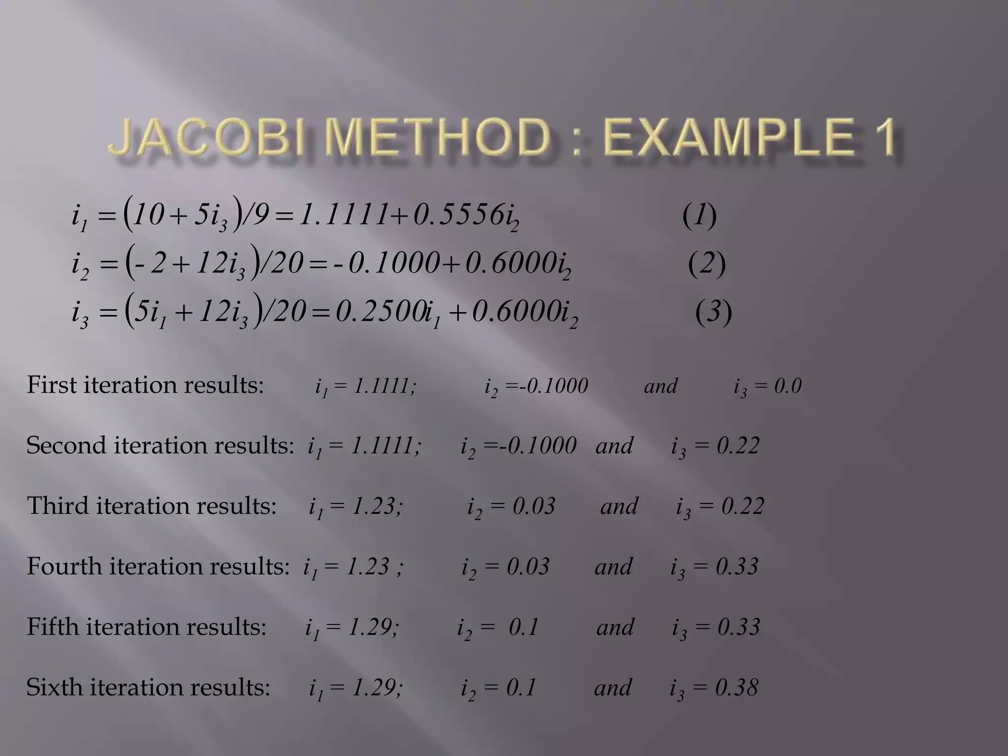 Jacobi method | PPTX