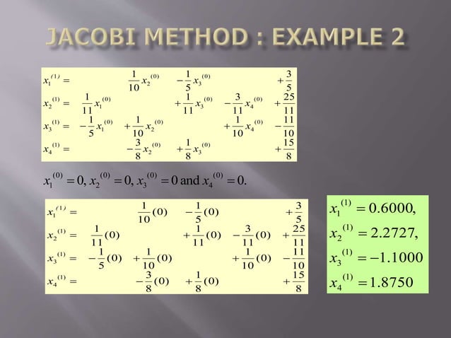 Jacobi method | PPTX