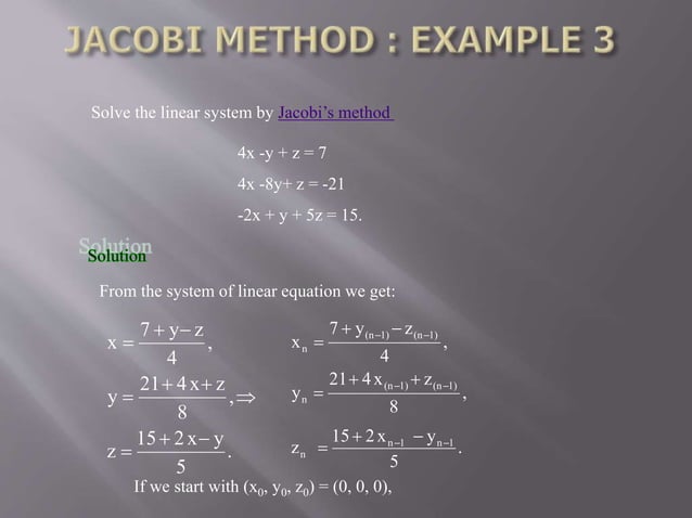 Jacobi method | PPTX