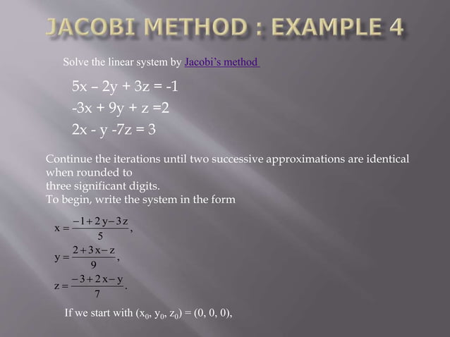 Jacobi method | PPTX
